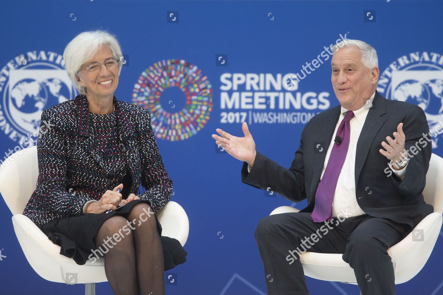 Christine Lagarde Walter Isaacson Editorial Stock Photo - Stock Image ...