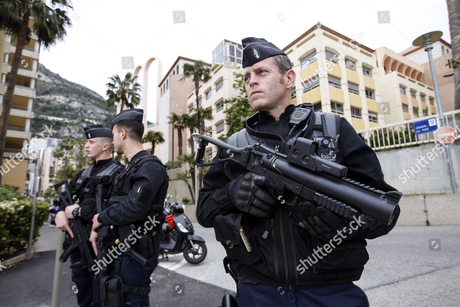 Police Secure Street Monaco Prior Uefa Editorial Stock Photo - Stock ...
