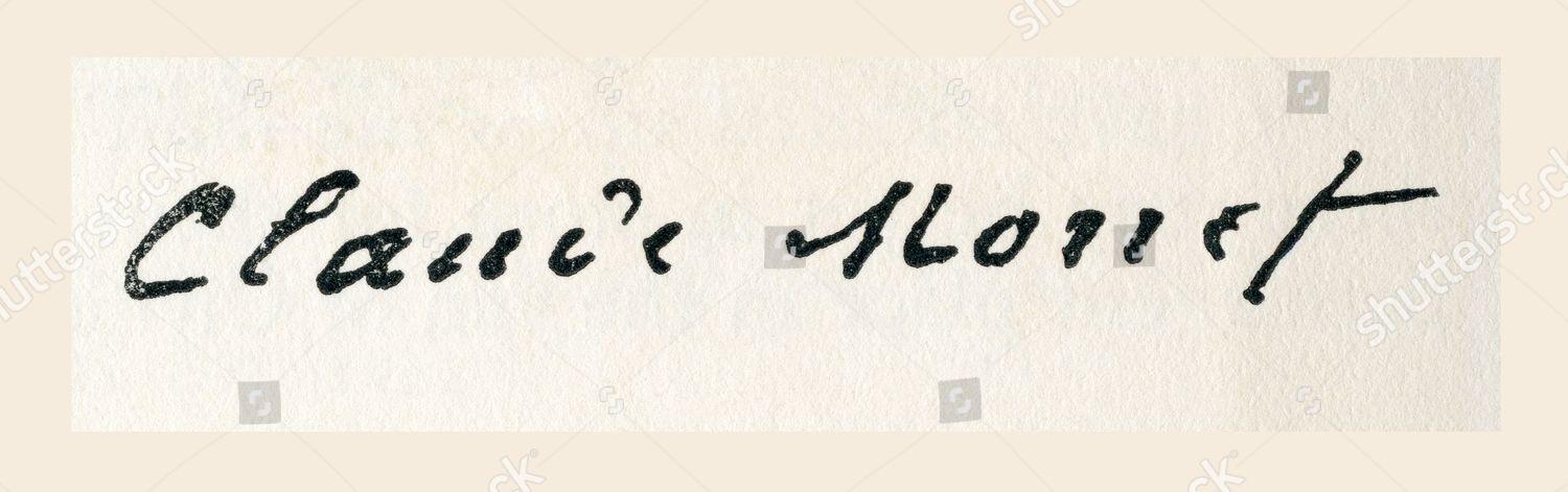 Signature Claude Monet 1840 1926 French Editorial Stock Photo - Stock ...
