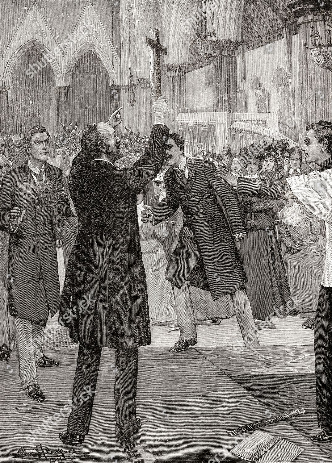 John Kensit Protesting Against Ritualism 1898 Editorial Stock Photo ...