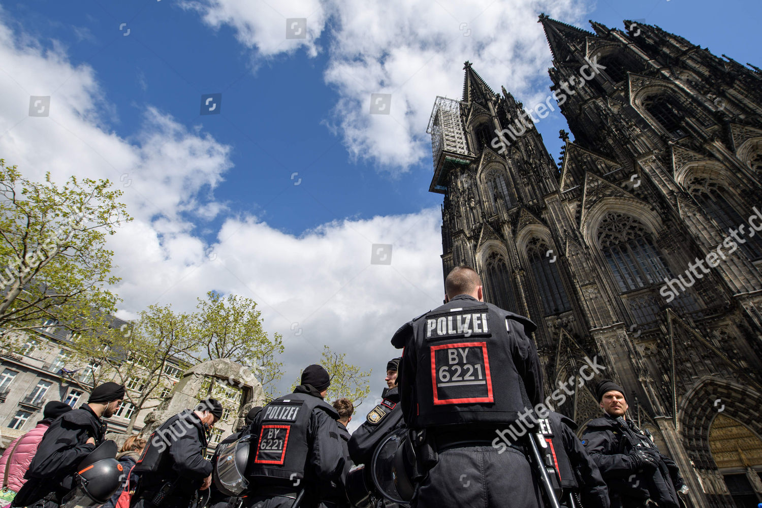 German Police Riot Gear Standing Front Editorial Stock Photo - Stock ...