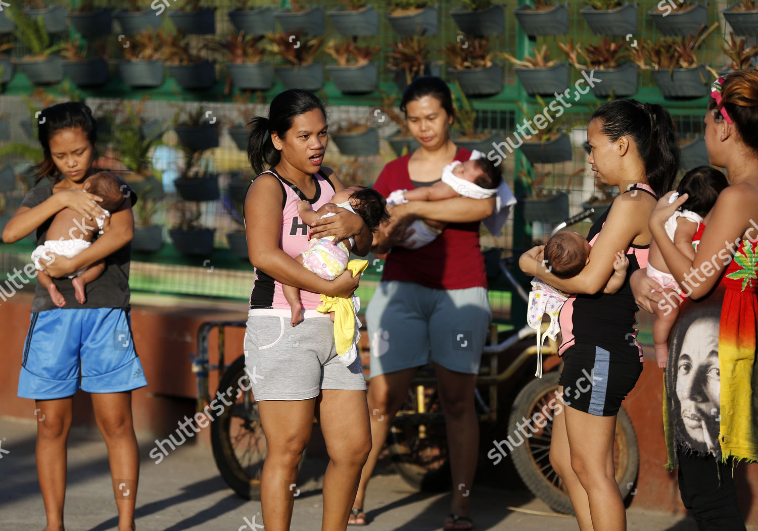 Filipino Mothers Hold Their Babies During Editorial Stock Photo - Stock ...