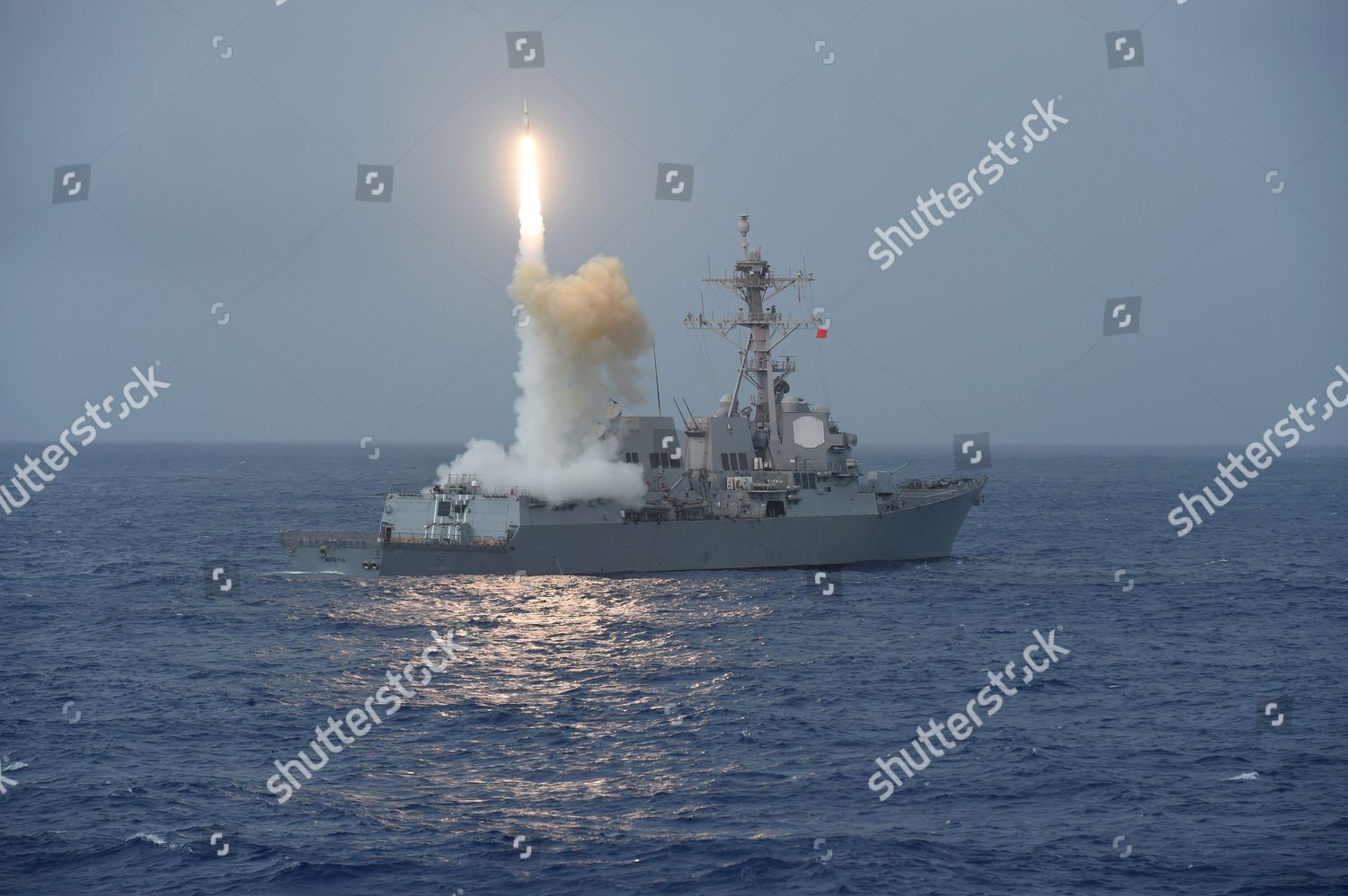 Missile Launched Aft Missile Deck Forwarddeployed Editorial Stock Photo ...