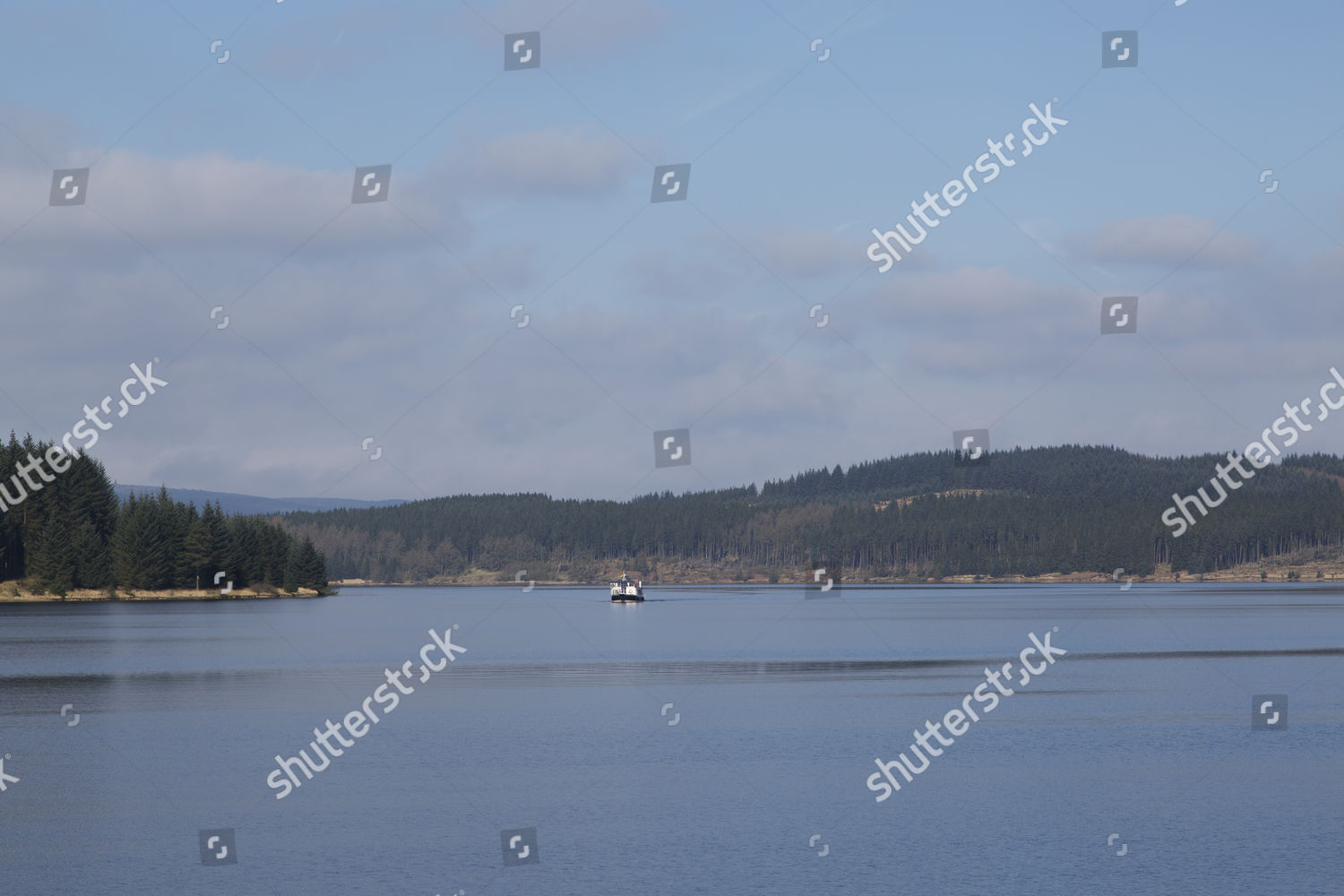 Ferry On Kielder Lake Northumberland England Editorial Stock Photo ...