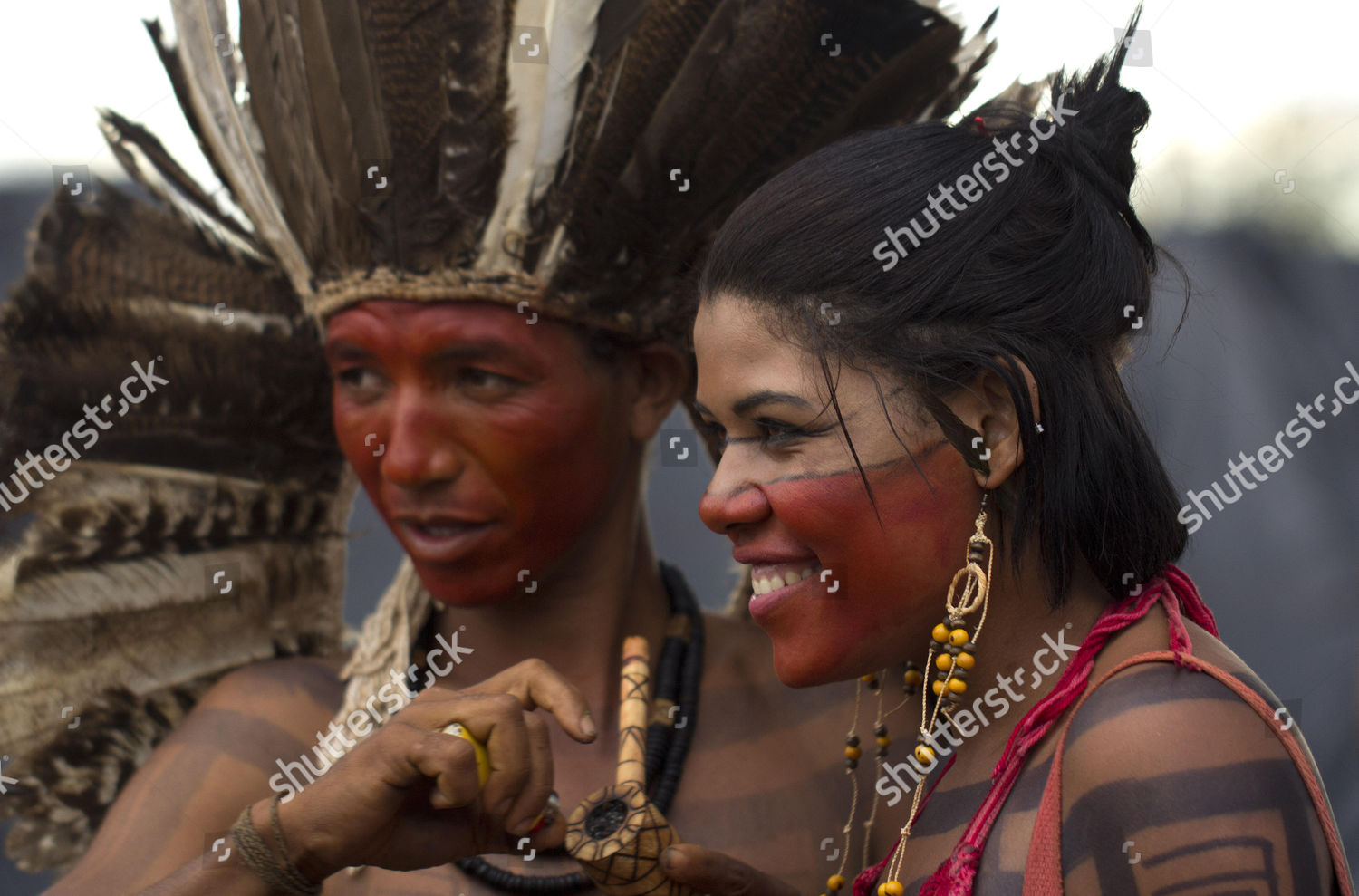 Brazilian Indigenous People Participate Free Land Editorial Stock Photo ...