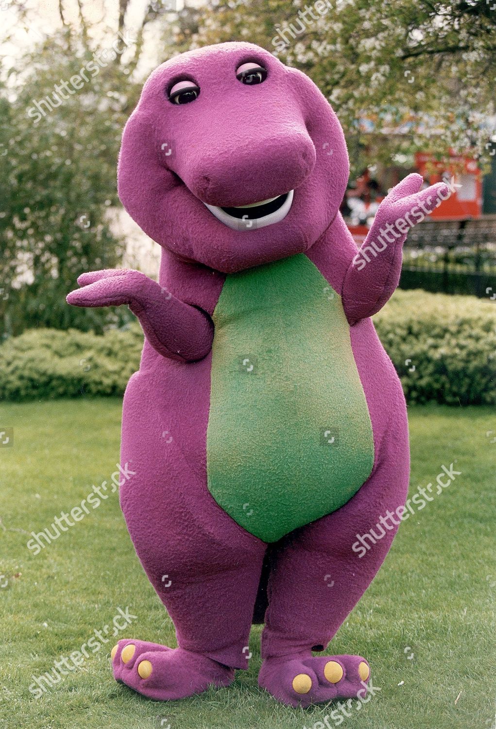 Barney Dinosaur 6ftpink Green Star American Editorial Stock Photo ...