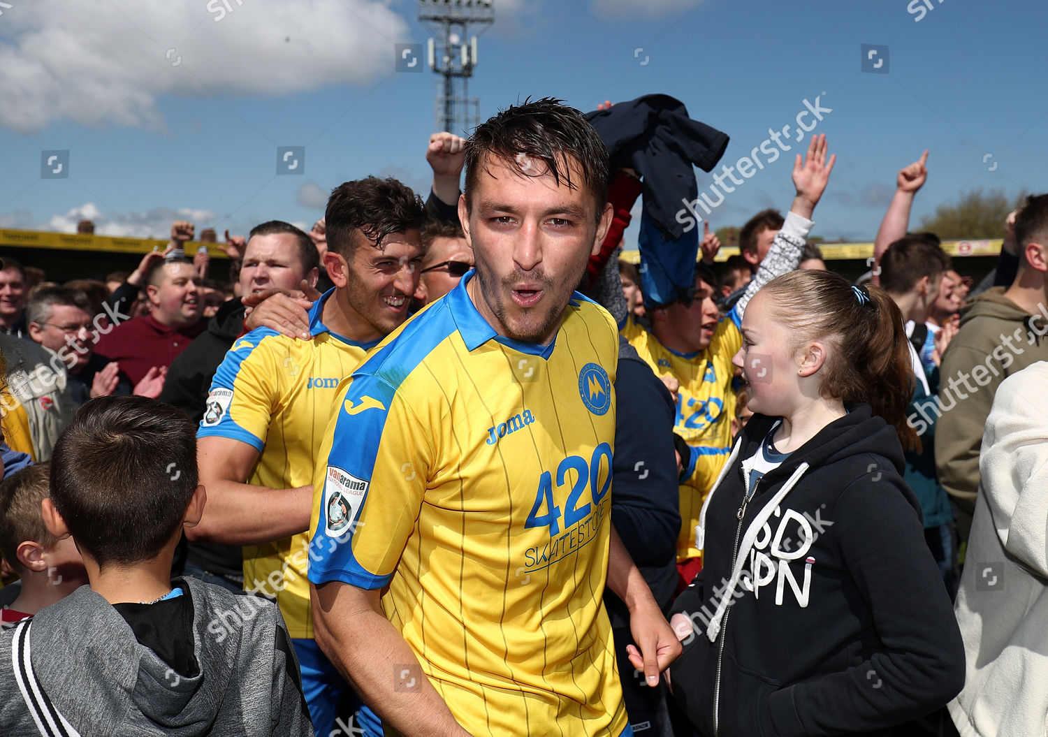 Brett Williams Torquay United Celebrates Fans Editorial Stock Photo ...