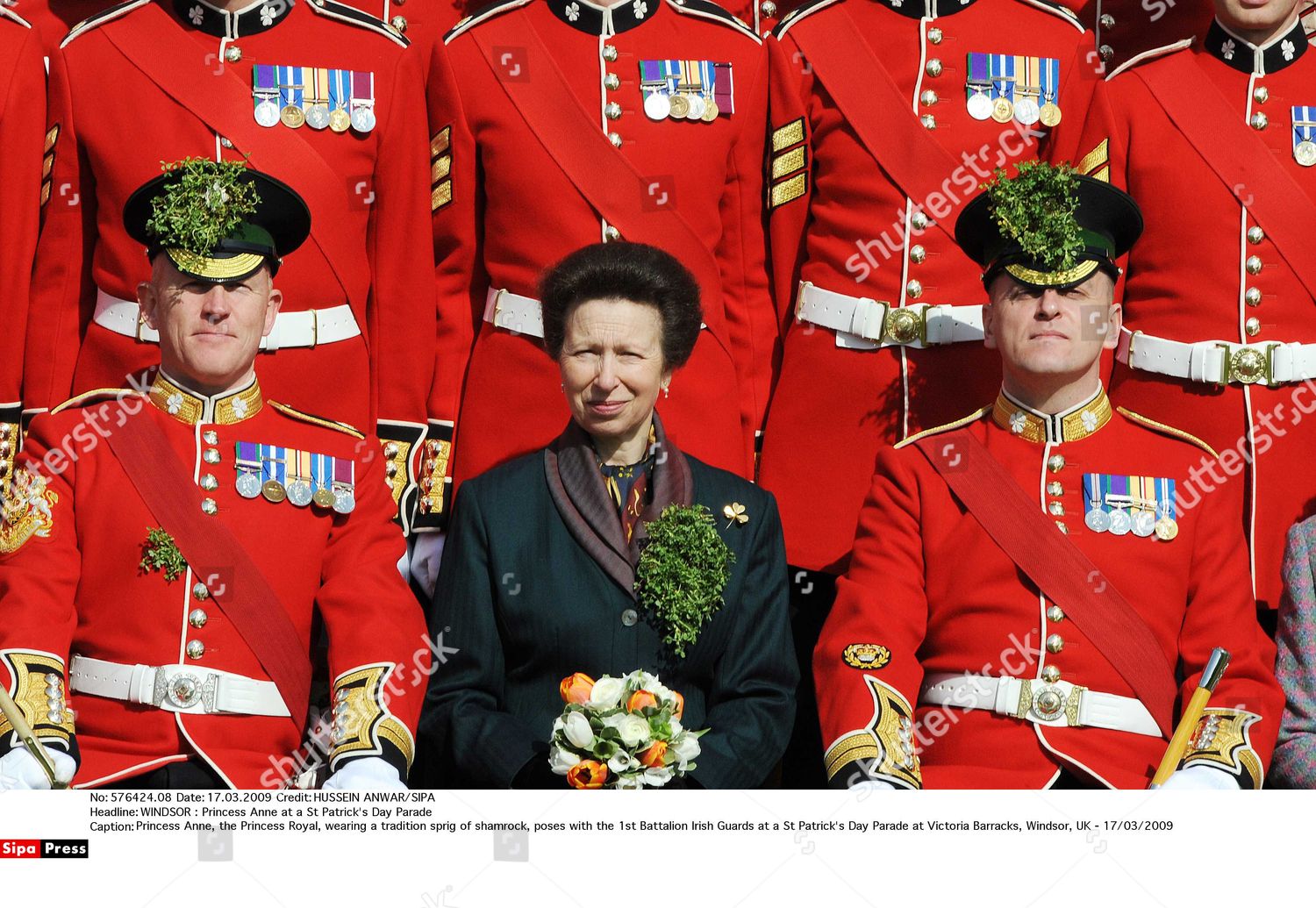 Princess Anne Wearing Tradition Sprig Shamrock Editorial Stock Photo ...