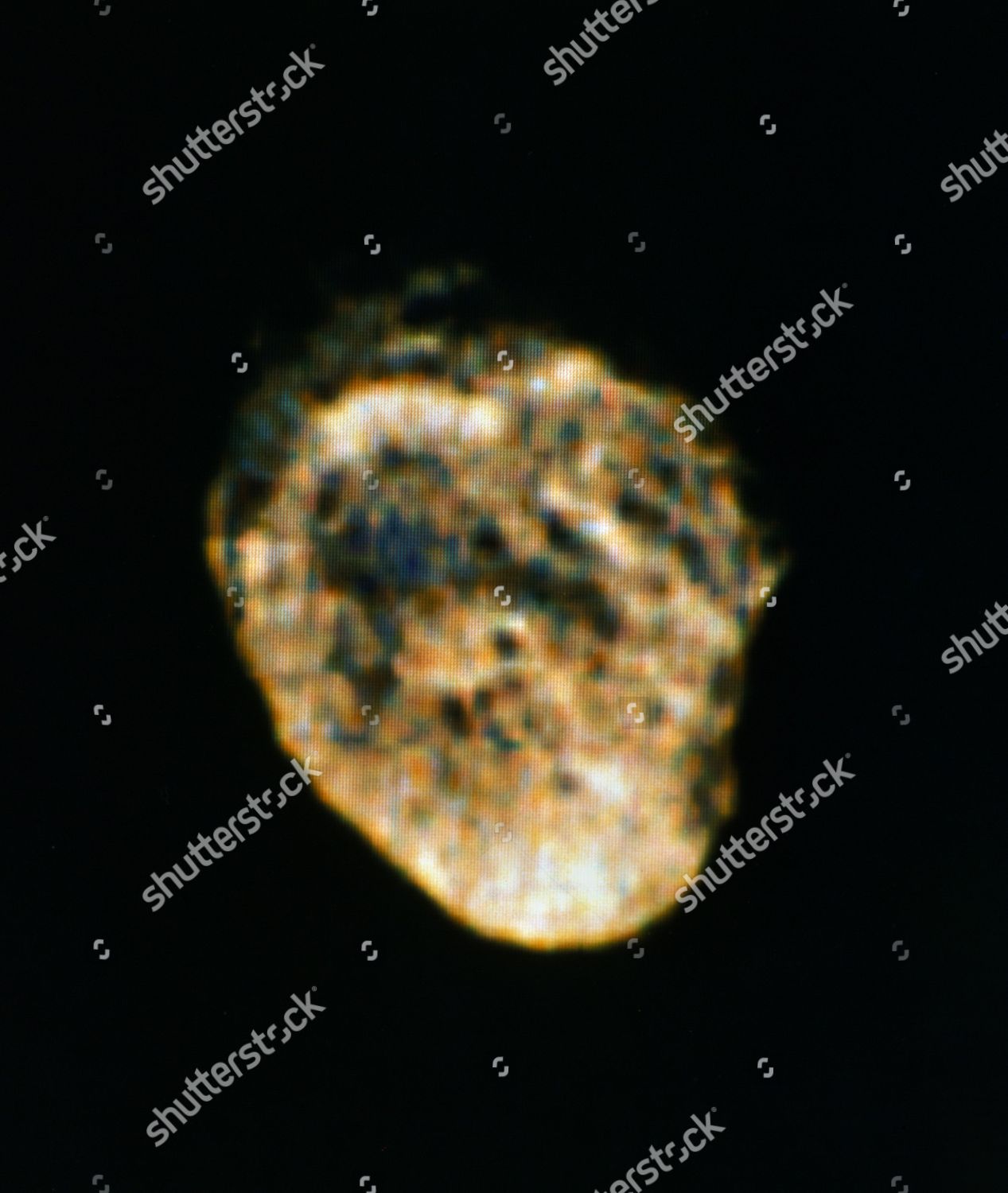 Saturn Moon 1981 Hyperion Irregularly Shaped Editorial Stock Photo ...