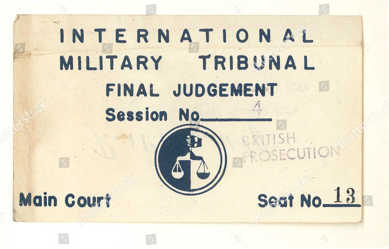 Nuremberg Trials Courthouse Pass Editorial Stock Photo - Stock Image ...