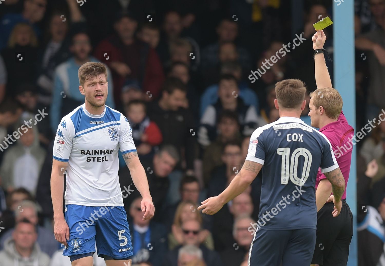Referee Gavin Ward Shows Cameron Burgess Editorial Stock Photo - Stock ...