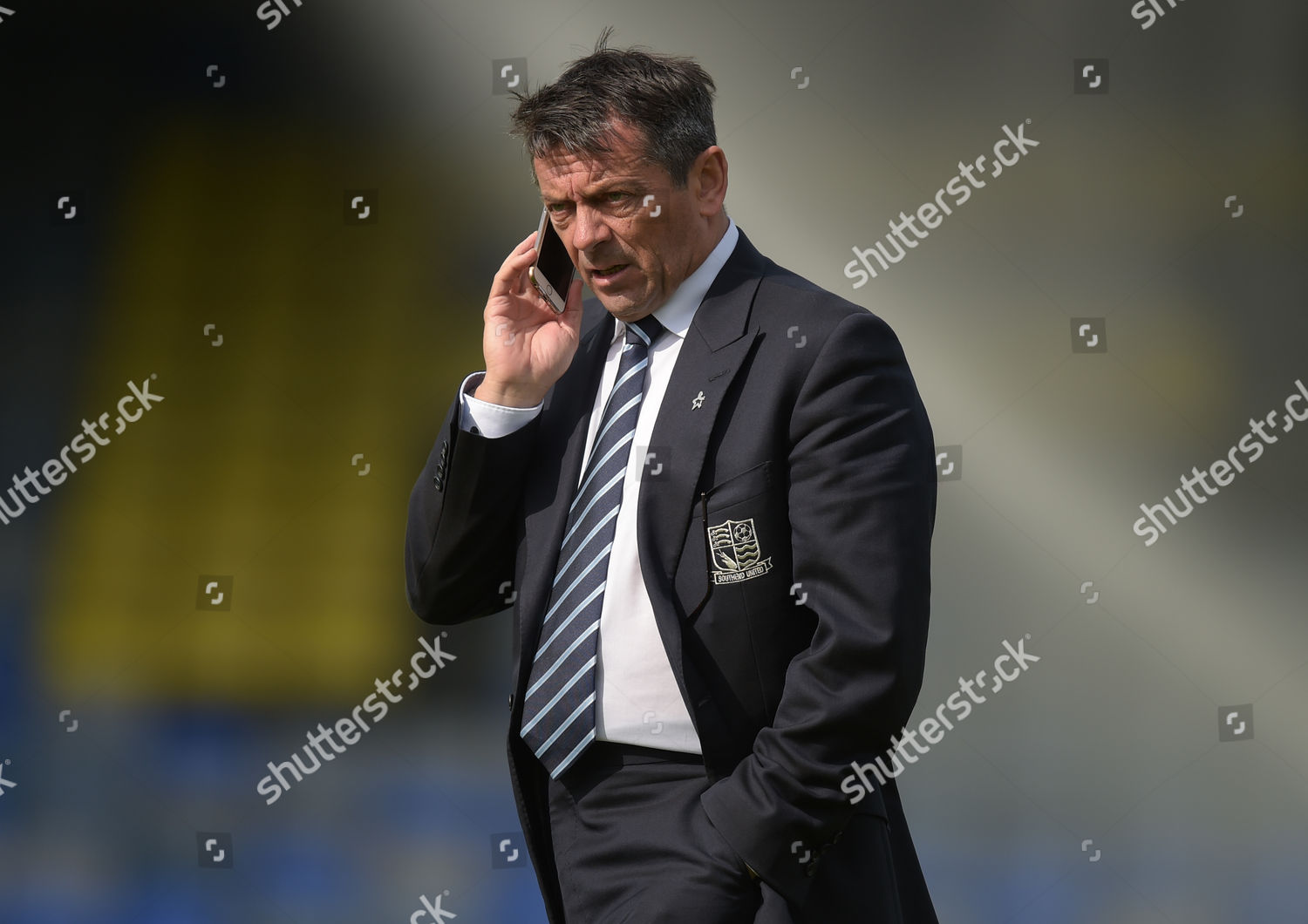 Southend United Manager Phil Brown Talks Editorial Stock Photo - Stock ...