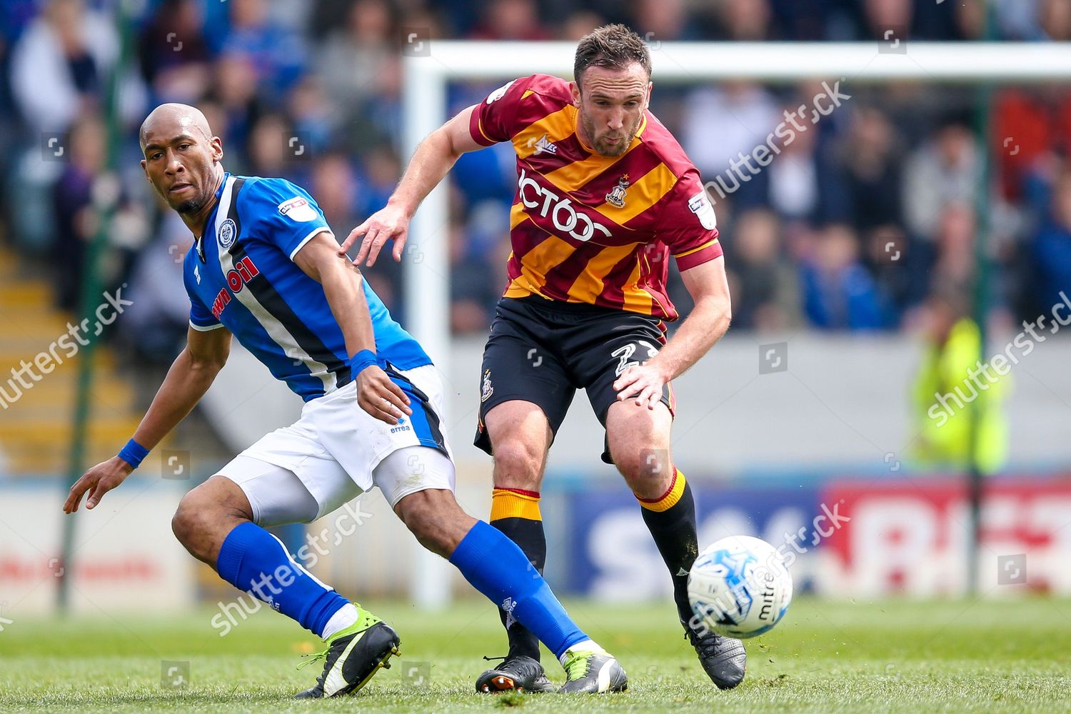 Rochdale Striker Calvin Andrew 9 Tackles Editorial Stock Photo - Stock ...