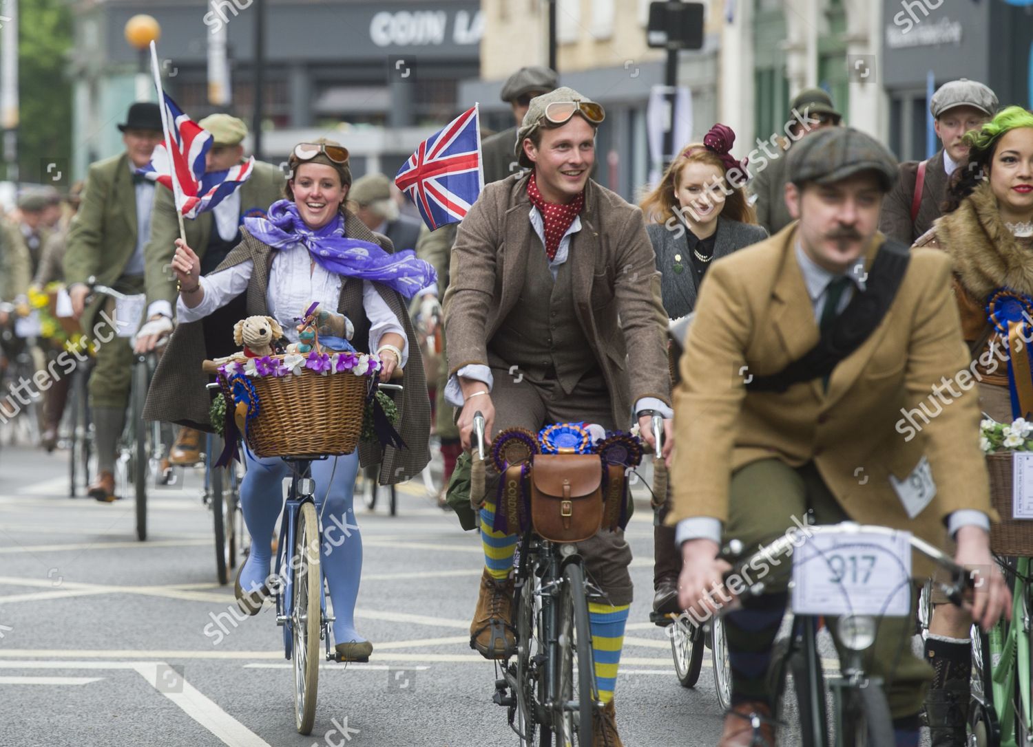 Annual Tweed Run Cycle Ride Through Editorial Stock Photo - Stock Image ...