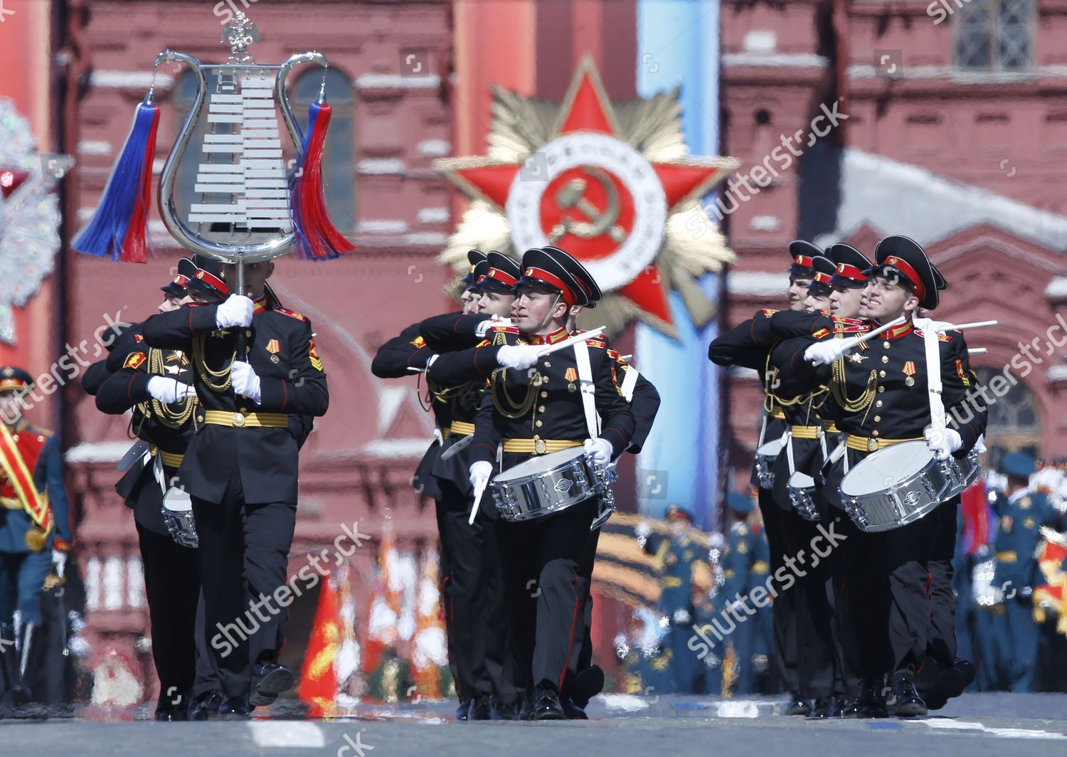 Russian Military Music Cadets March Along Editorial Stock Photo - Stock ...
