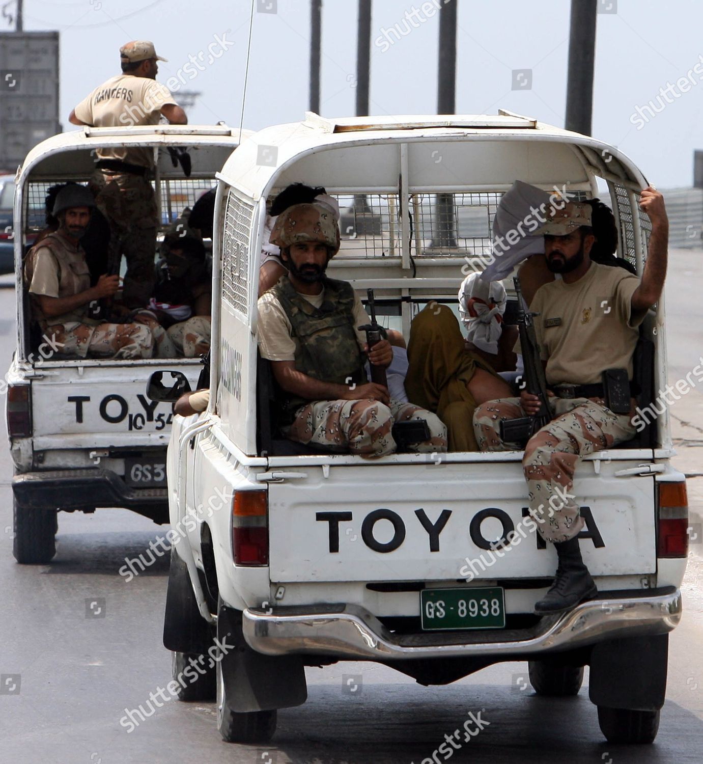 Pakistani Rangers Patrol Street During Search Editorial Stock Photo ...