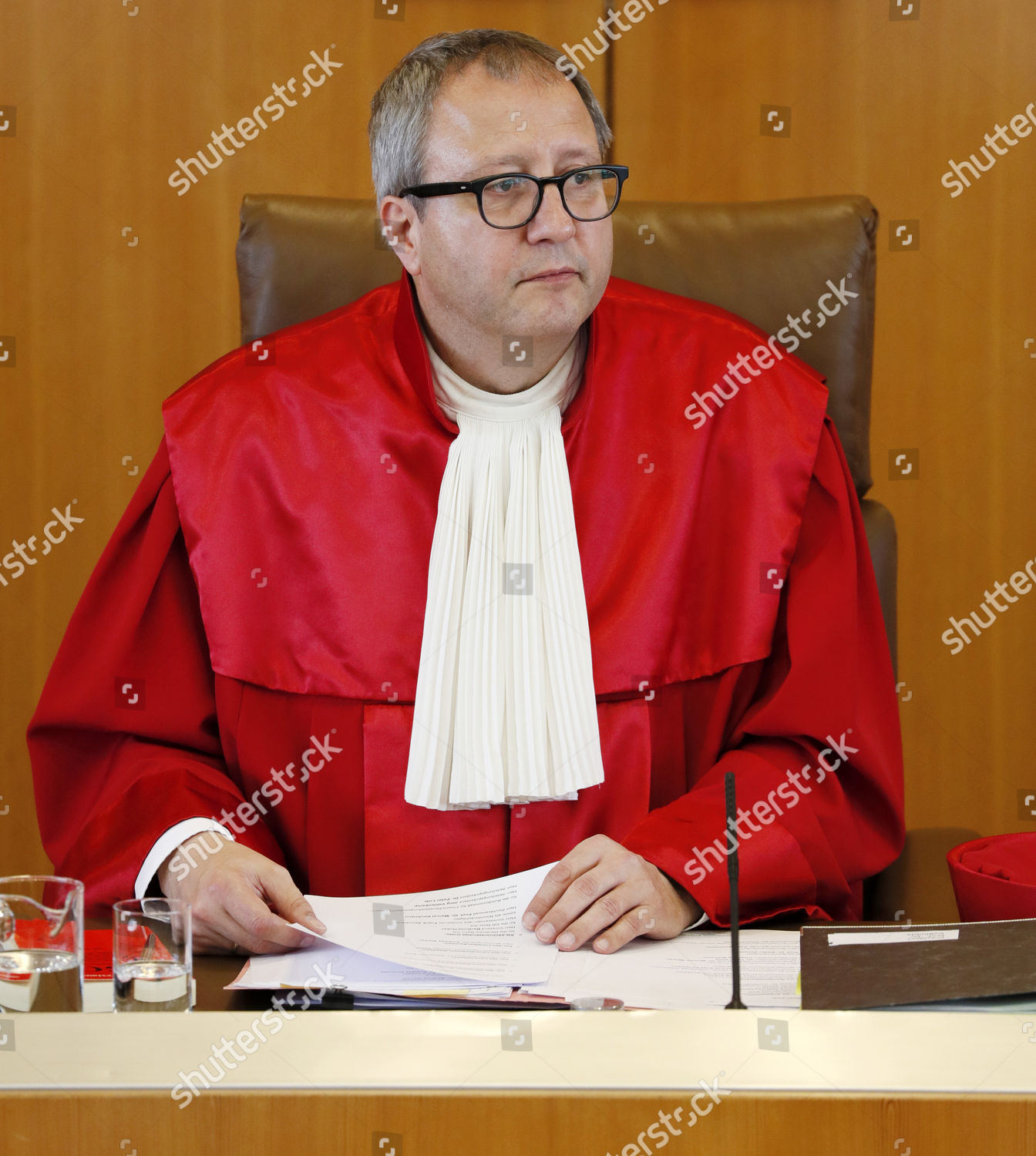 Judges Presiding Judge Andreas Vosskuhle Second Editorial Stock Photo ...