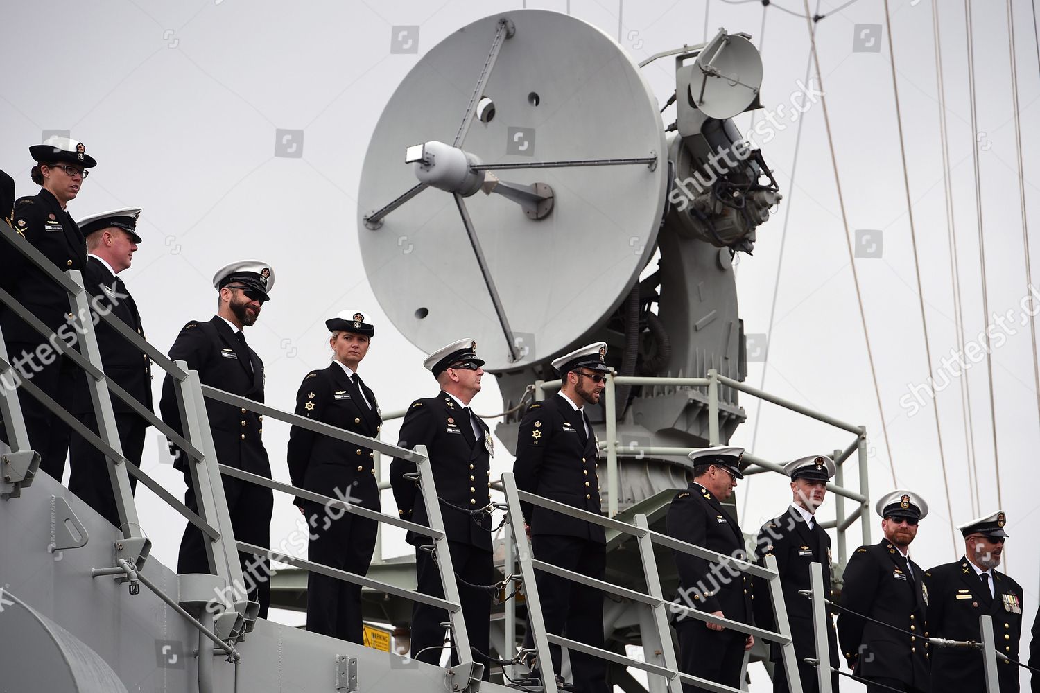 Navy Personnel Seen Lining Decks Royal Editorial Stock Photo - Stock ...
