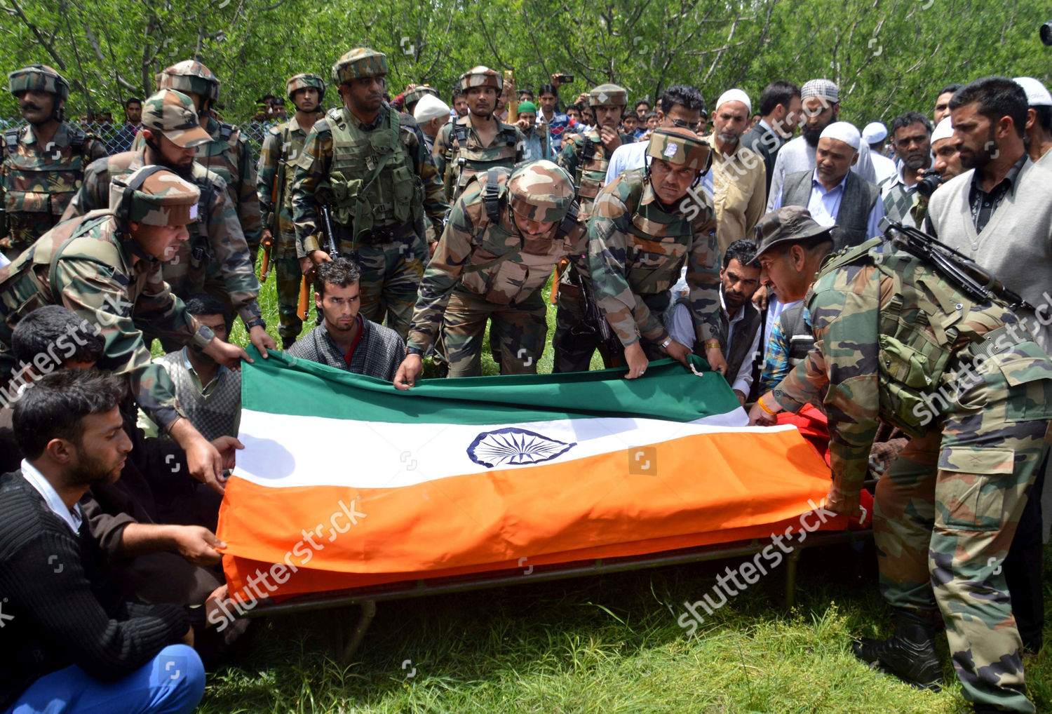 Indian Army Soldiers Cover Body Their Editorial Stock Photo - Stock ...