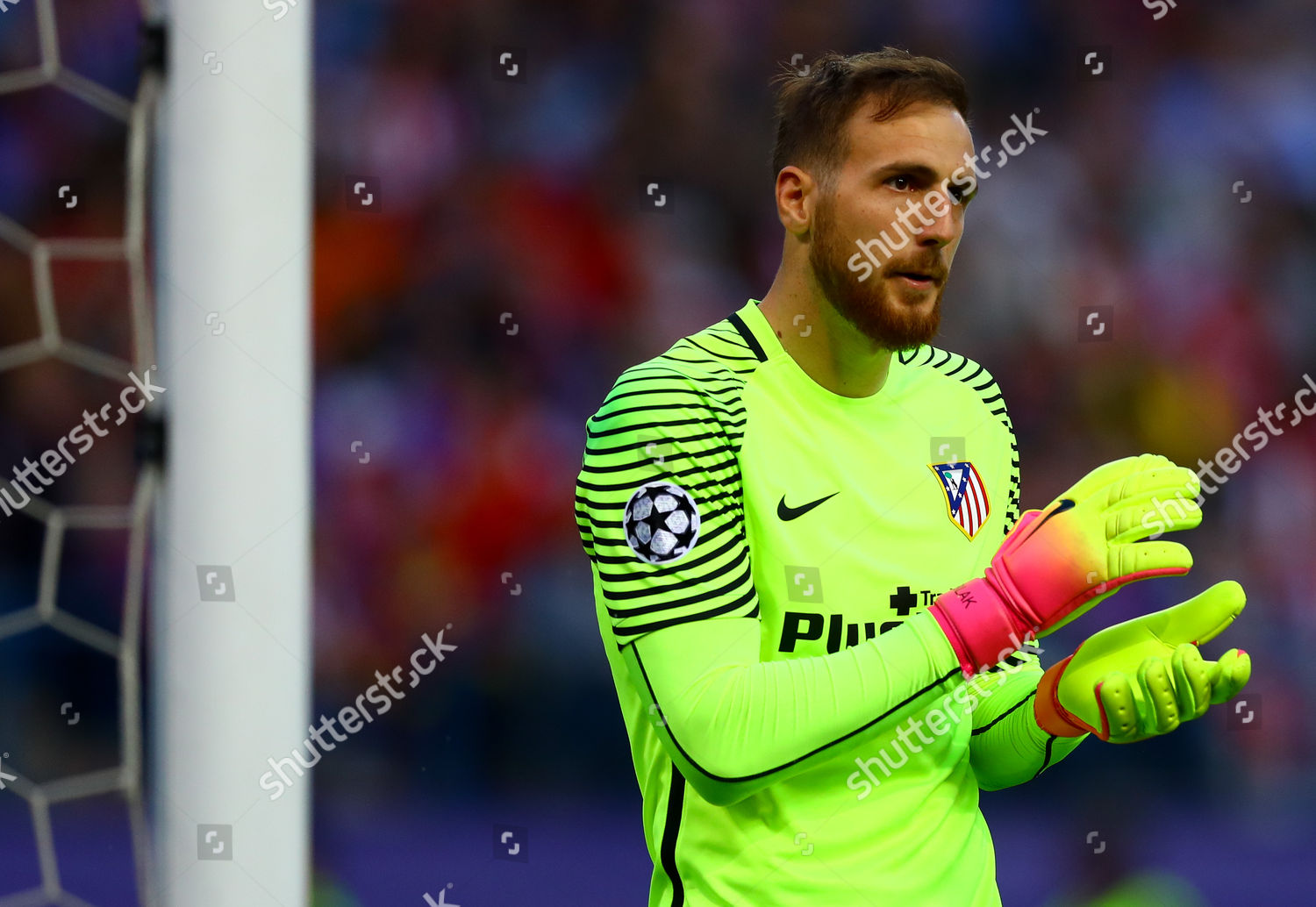 Atletico Madrid Goalkeeper Jan Oblak During Editorial Stock Photo ...