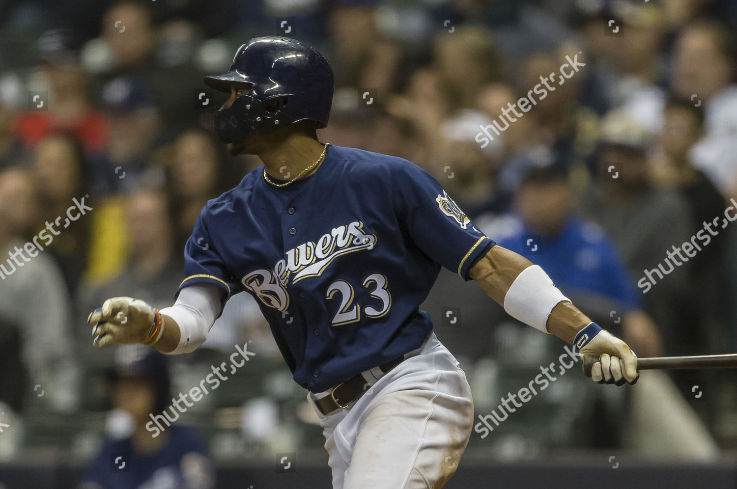 Milwaukee Brewers Center Fielder Keon Broxton Editorial Stock Photo ...