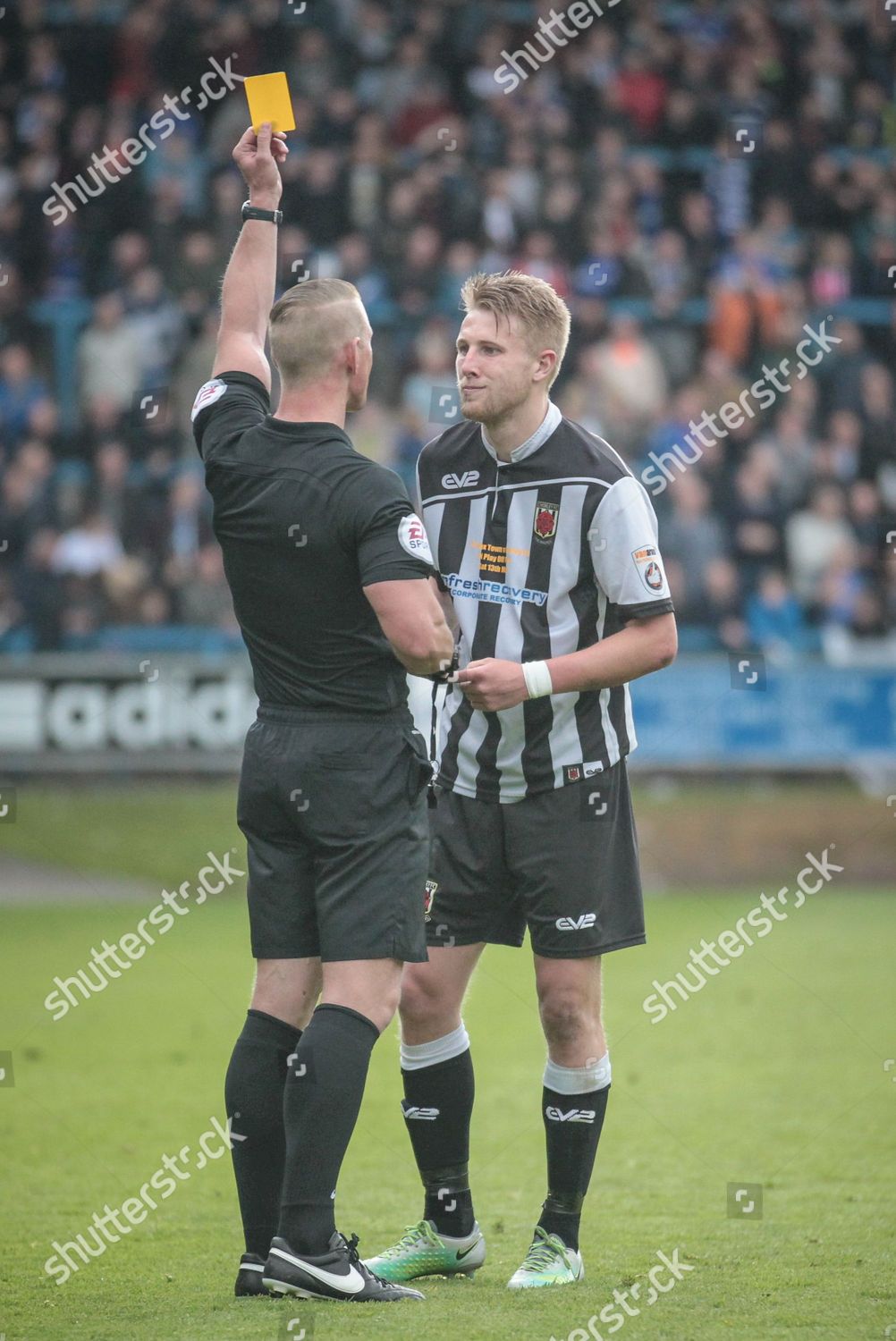 Daniel Middleton Referee Gives Marcus Carver Editorial Stock Photo ...