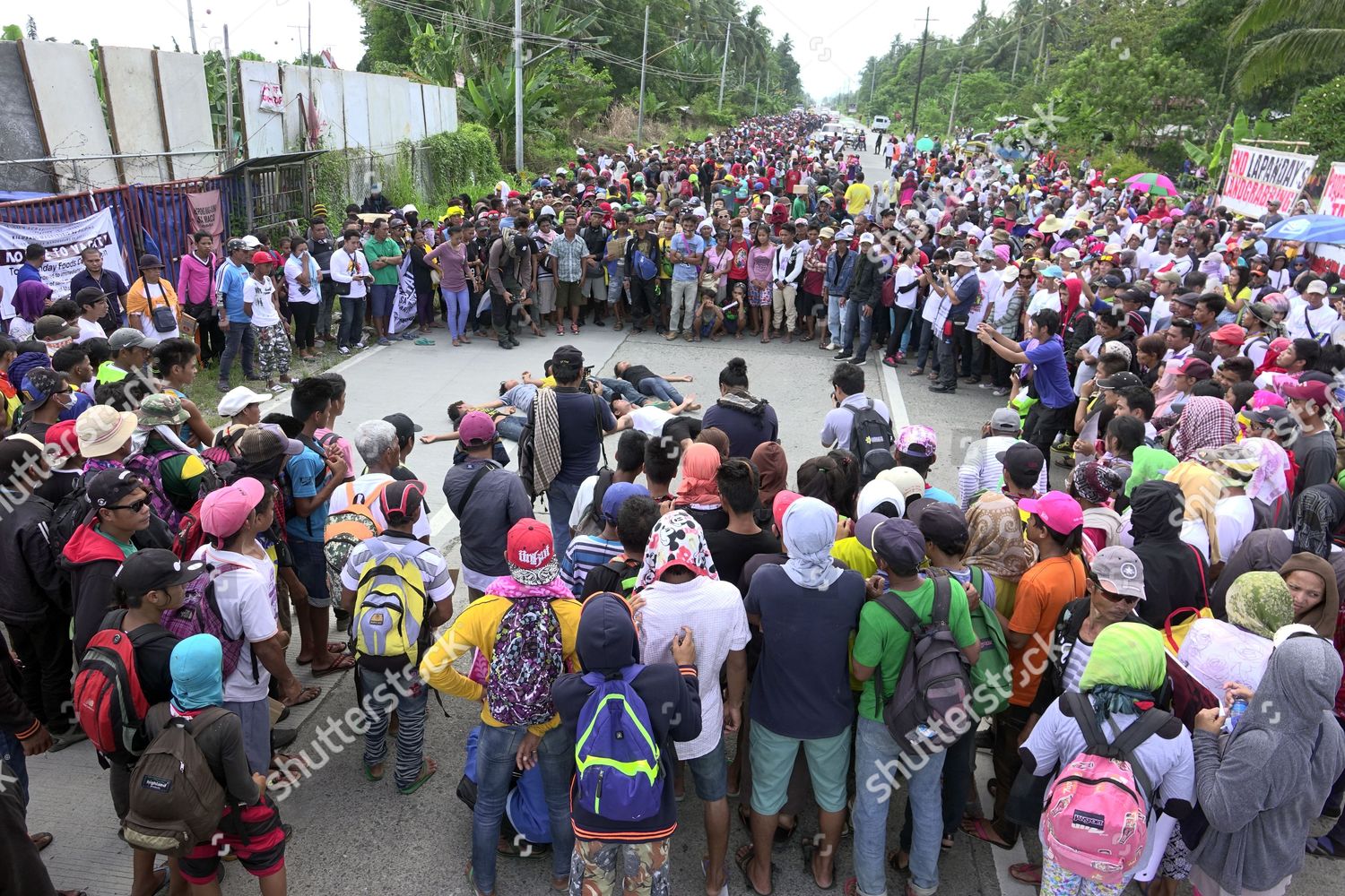 Crowd Filipino Farmers Conduct Program Before Editorial Stock Photo ...