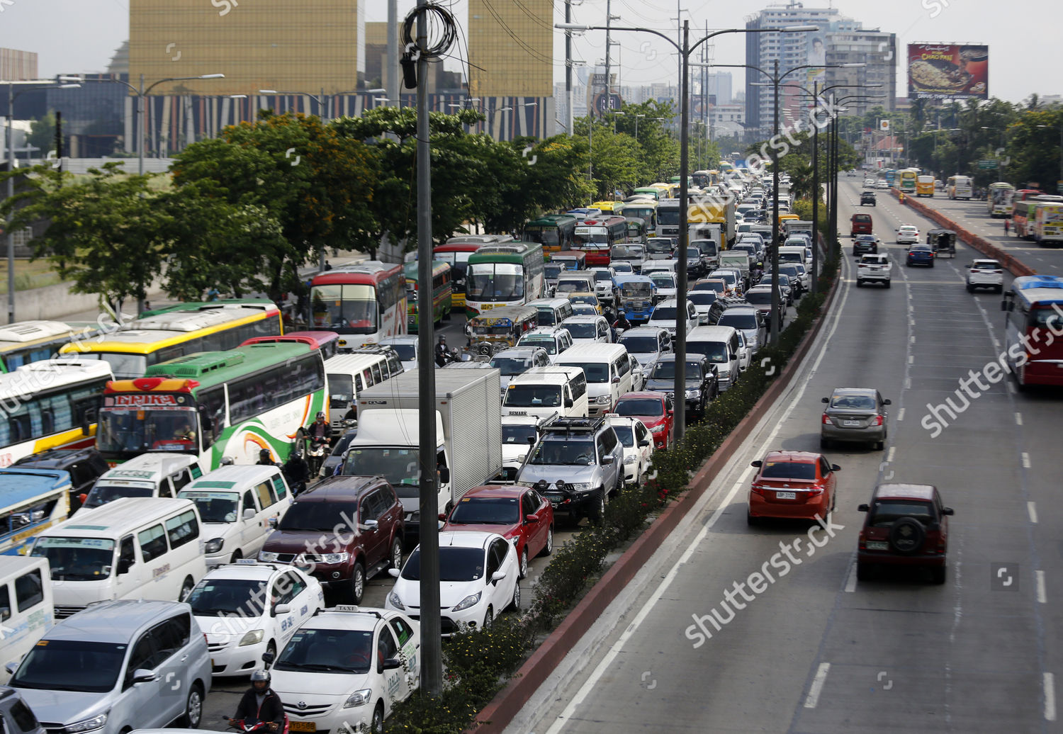 Filipino Motorists Seen On Busy Street Editorial Stock Photo - Stock ...