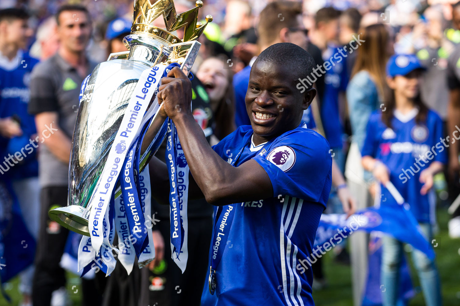 Ngolo Kante Holds Trophy Chelsea Celebrate Editorial Stock Photo ...