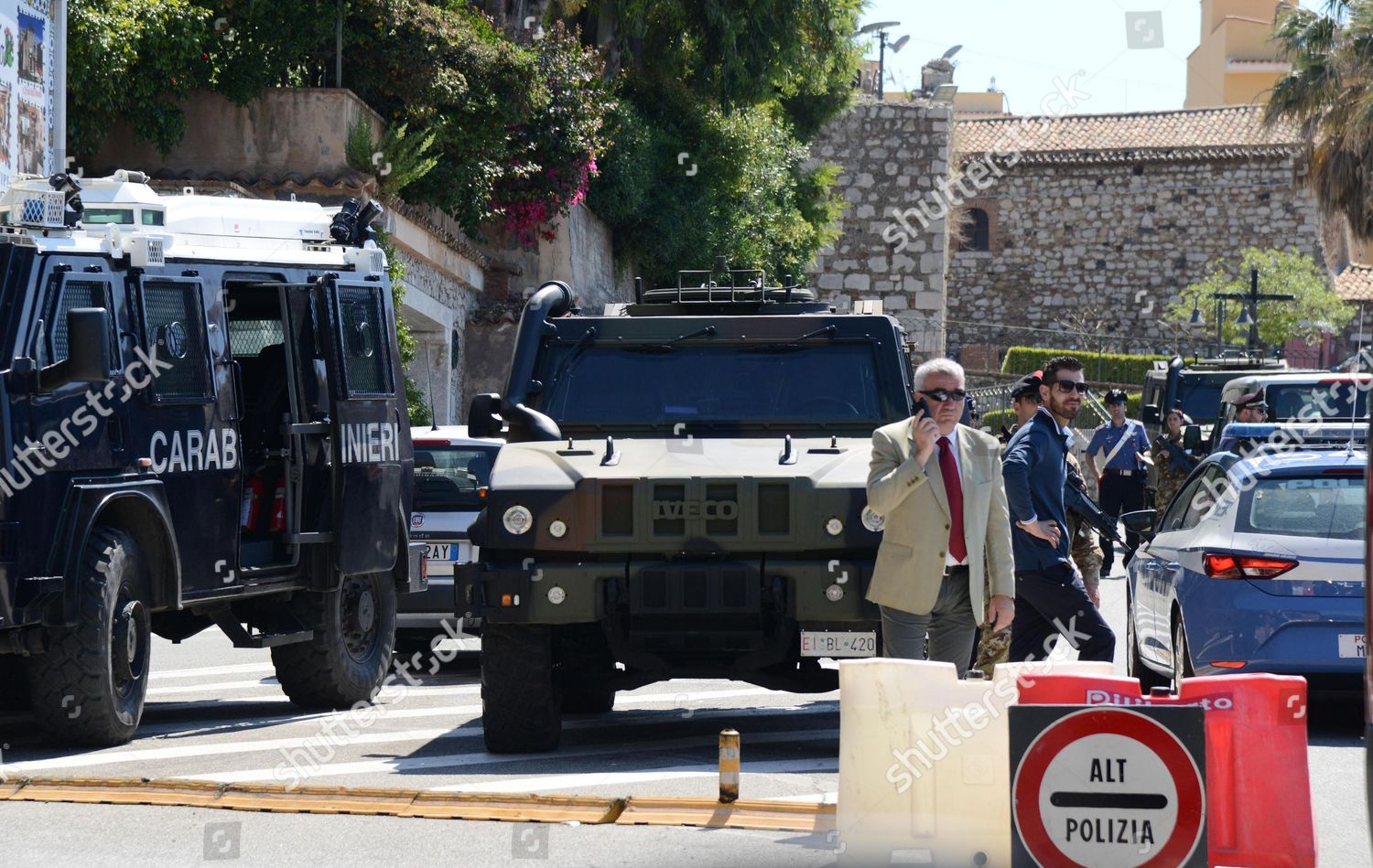 Italian Security Forces Stand Guard Position Editorial Stock Photo ...