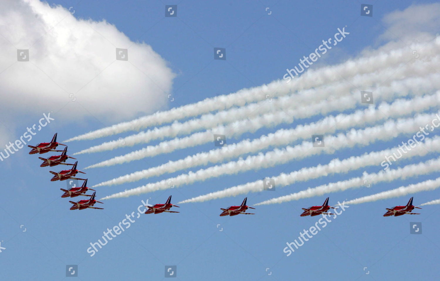 Aircraft Squadron Red Arrows British Royal Editorial Stock Photo ...