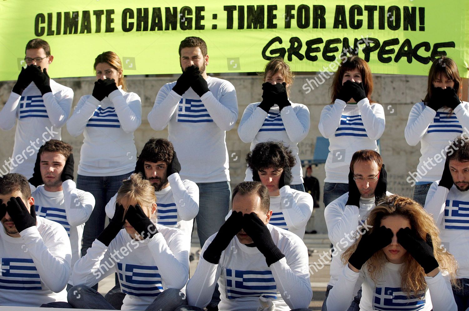 Greenpeace Activists Act Out Slogan Hear Editorial Stock Photo - Stock Image | Shutterstock