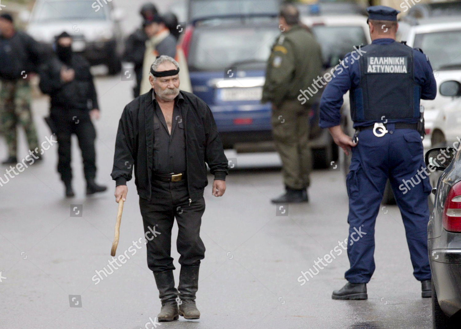 Villager Passes Greek Special Police Forces Editorial Stock Photo ...