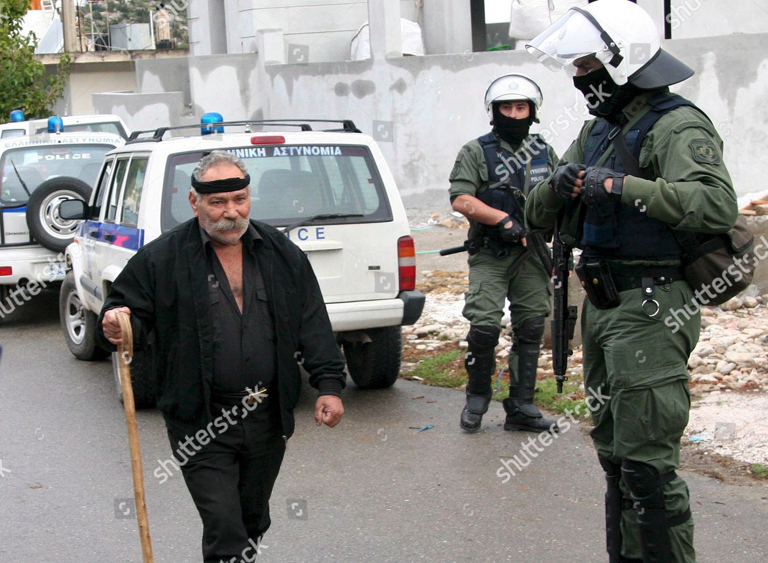 Villager Passes Greek Special Police Forces Editorial Stock Photo ...