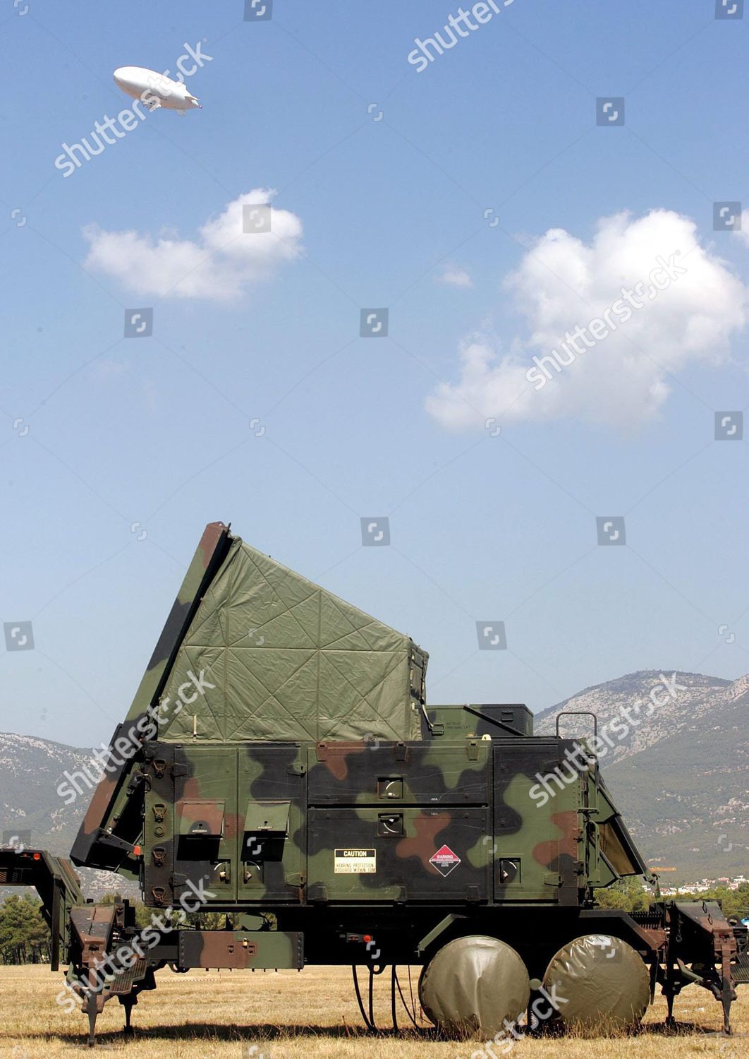 Greek Police Airship Patriot Antiaircraft Missiles Editorial Stock ...