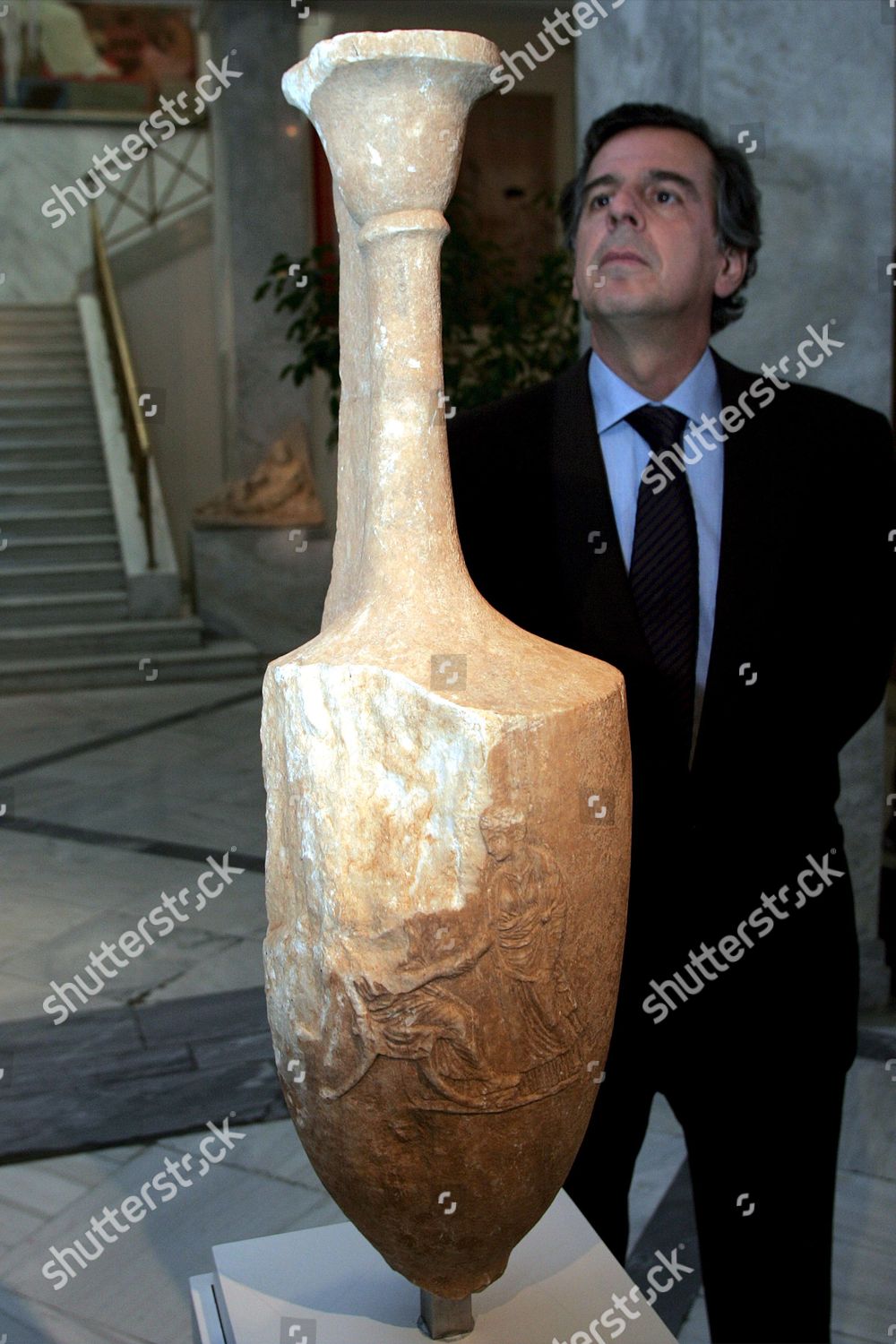 Greek Culture Minister Michalis Liapis Looks Editorial Stock Photo ...