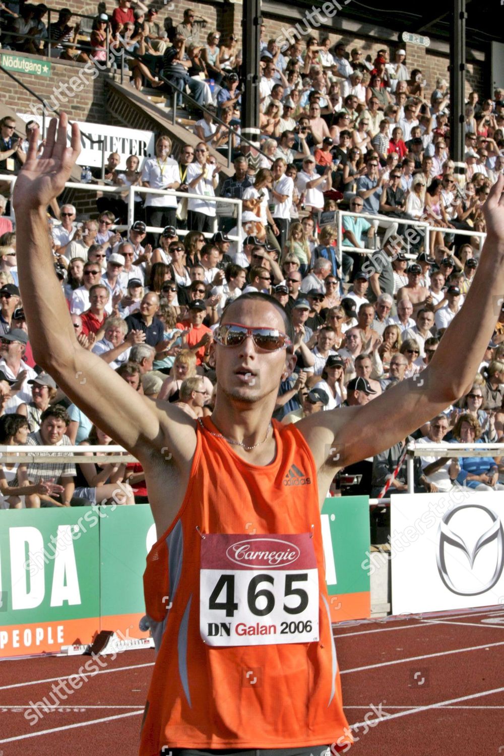 Us Jeremy Wariner Celebrates After Winning Editorial Stock Photo ...