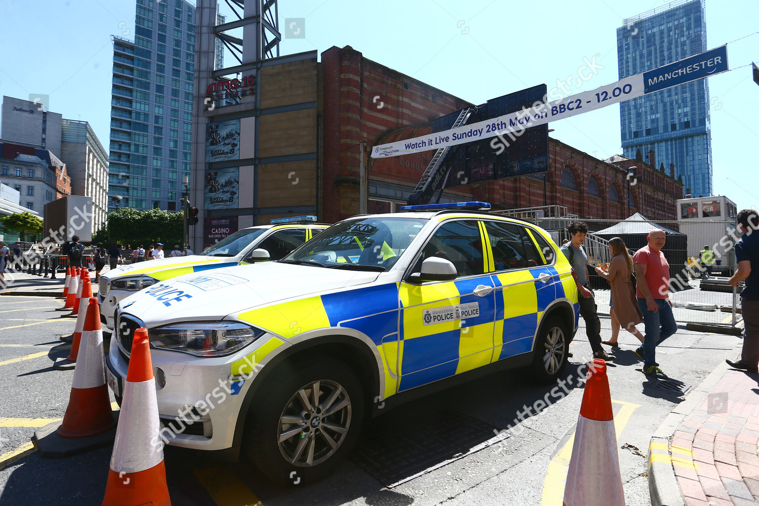 Police Cars Form Roadblock During Arcadis Editorial Stock Photo - Stock ...