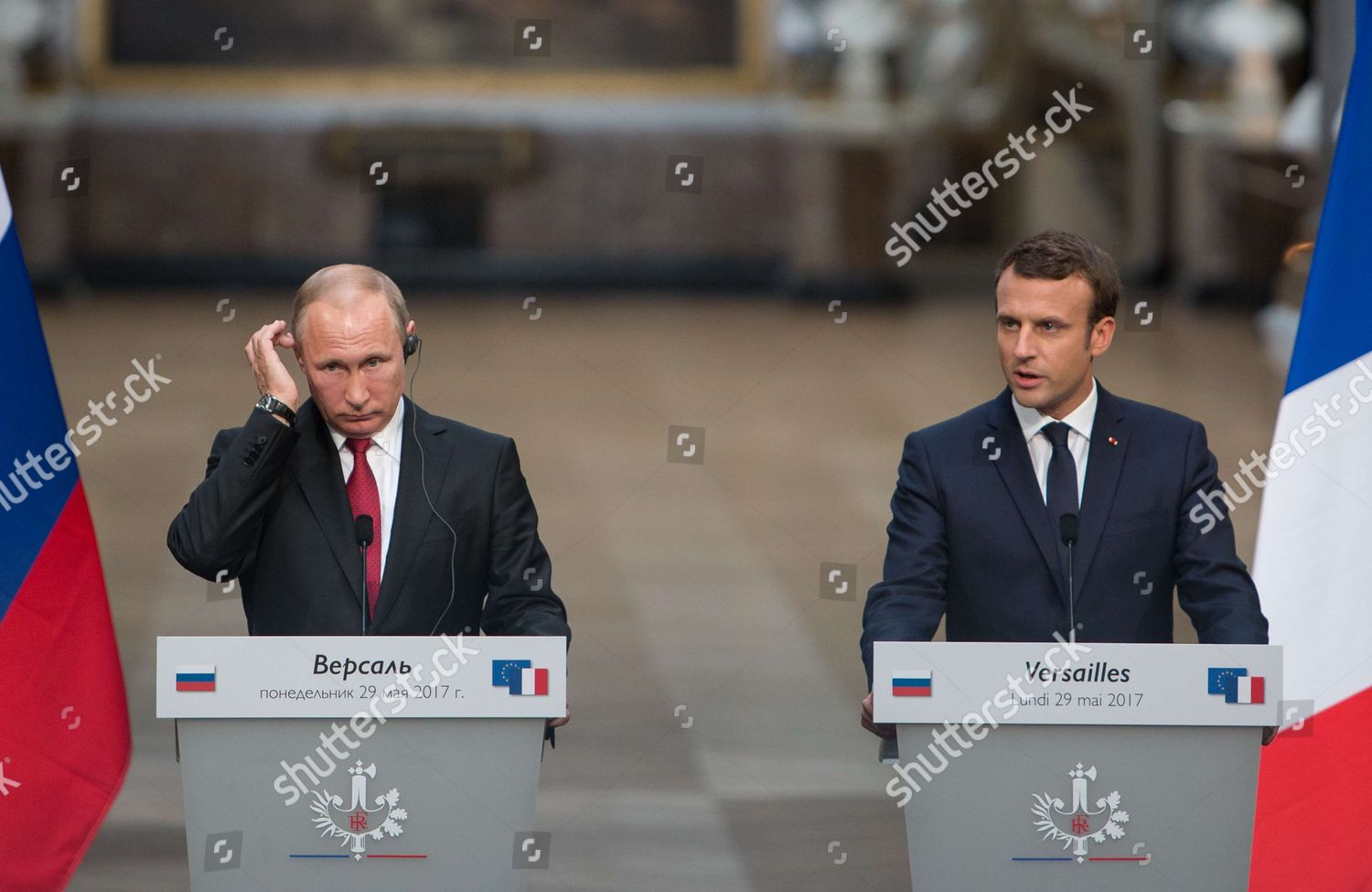 Russian President Vladimir Putin French President Editorial Stock Photo ...