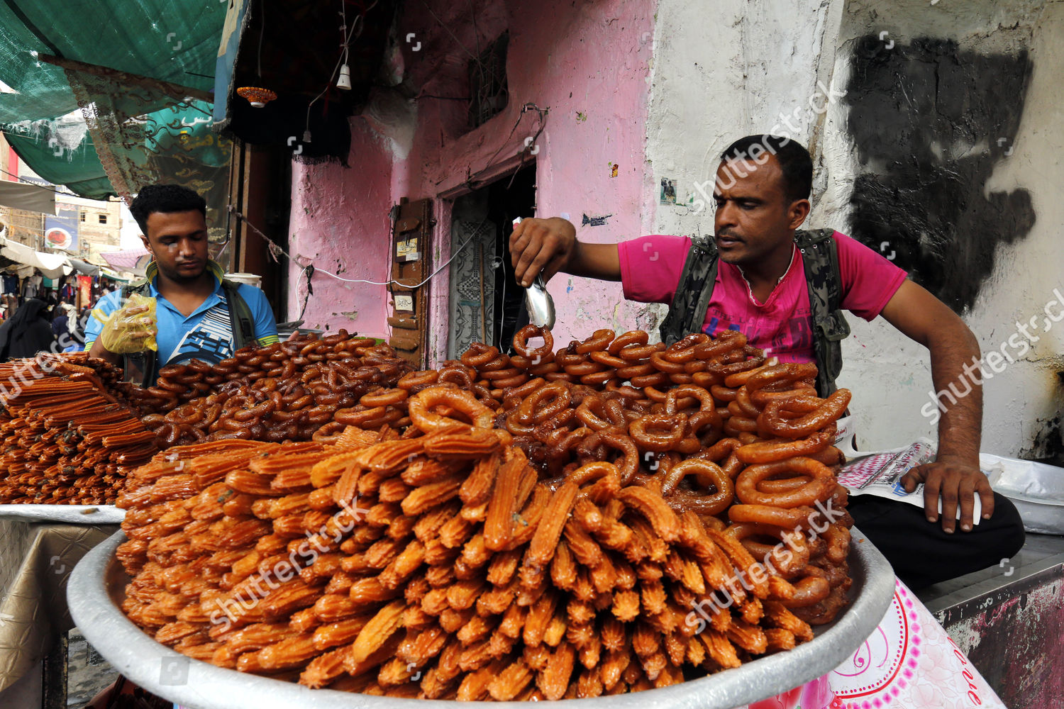 Yemeni Confectioners Display Special Sweets Called Editorial Stock ...