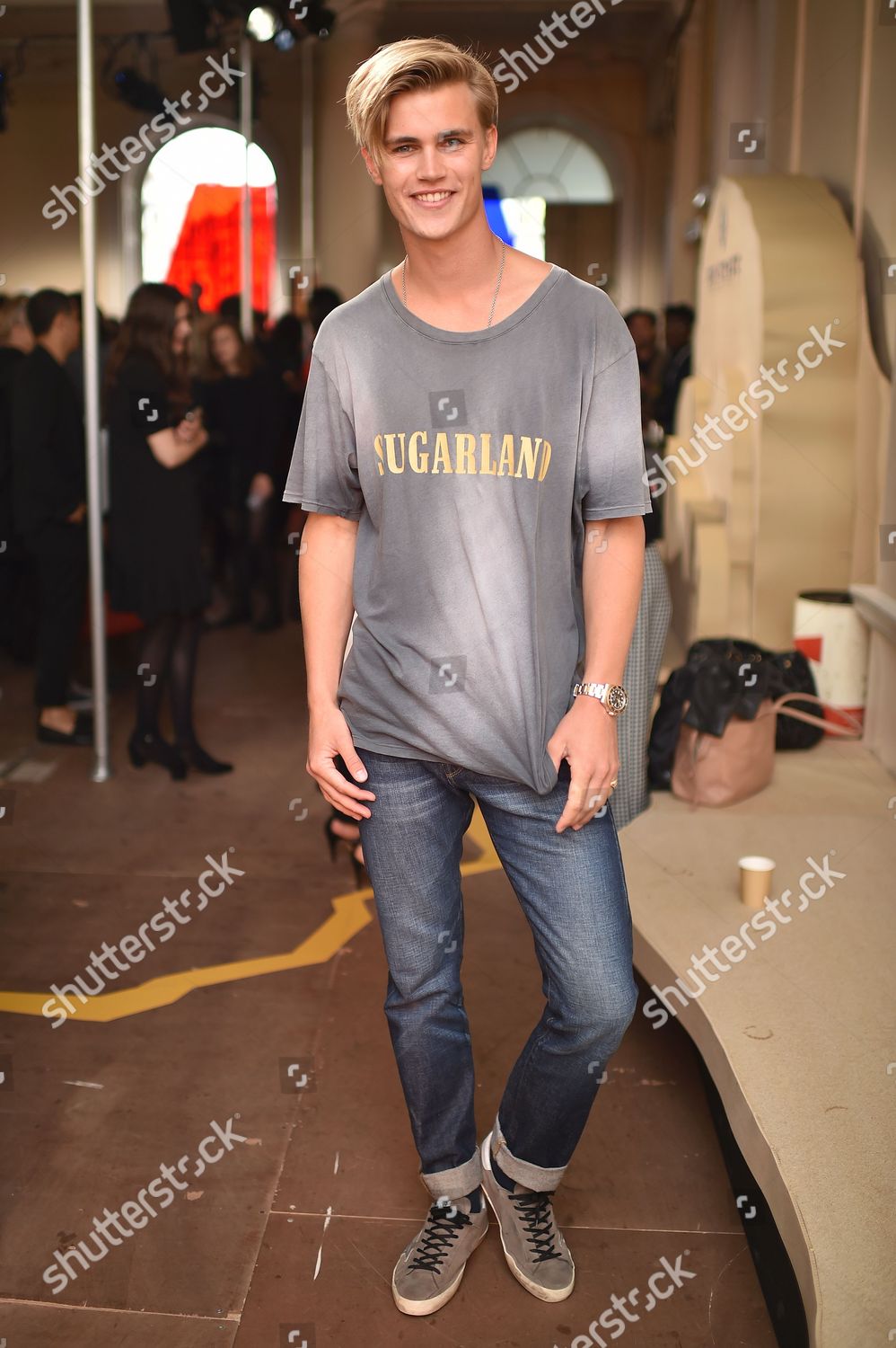 Sam Harwood Attends Belstaff Springsummer 18 Editorial Stock Photo ...
