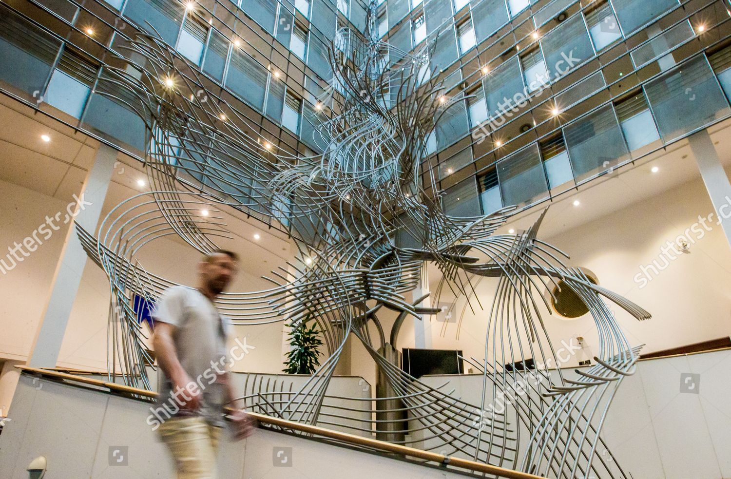 View Inside Paulhenri Spaak Phs Building Editorial Stock Photo - Stock ...