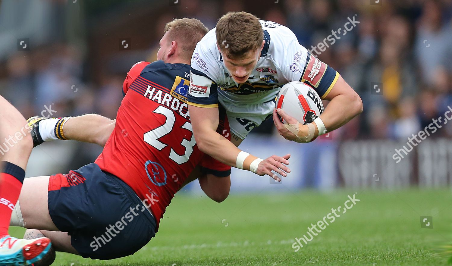 Rovers Josh Hardcastle Pulls Down Flying Editorial Stock Photo - Stock ...