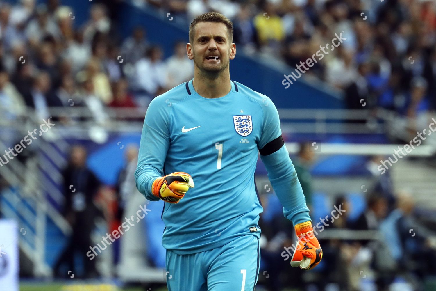 Goalkeeper Tom Heaton England Reacts During Editorial Stock Photo ...