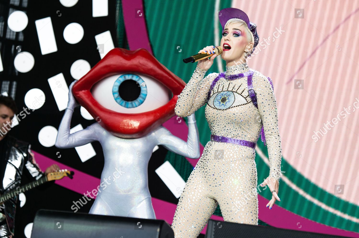 Katy Perry Performing On Pyramid Stage Editorial Stock Photo - Stock ...