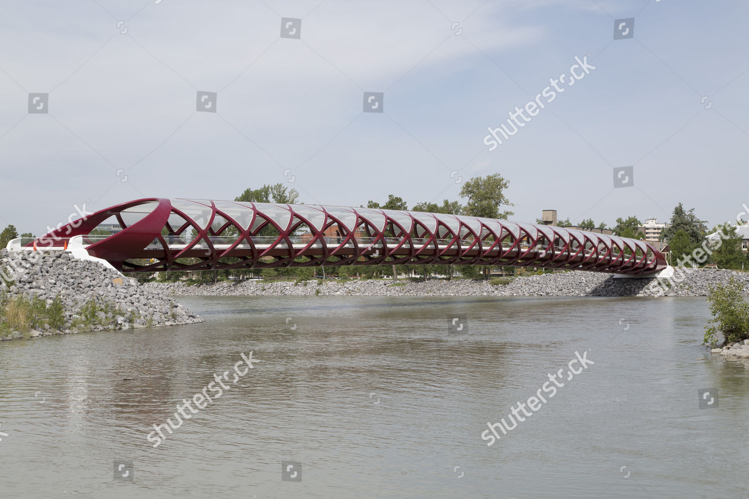 Peace Bridge Calgary Canada Bridge Designed Editorial Stock Photo ...