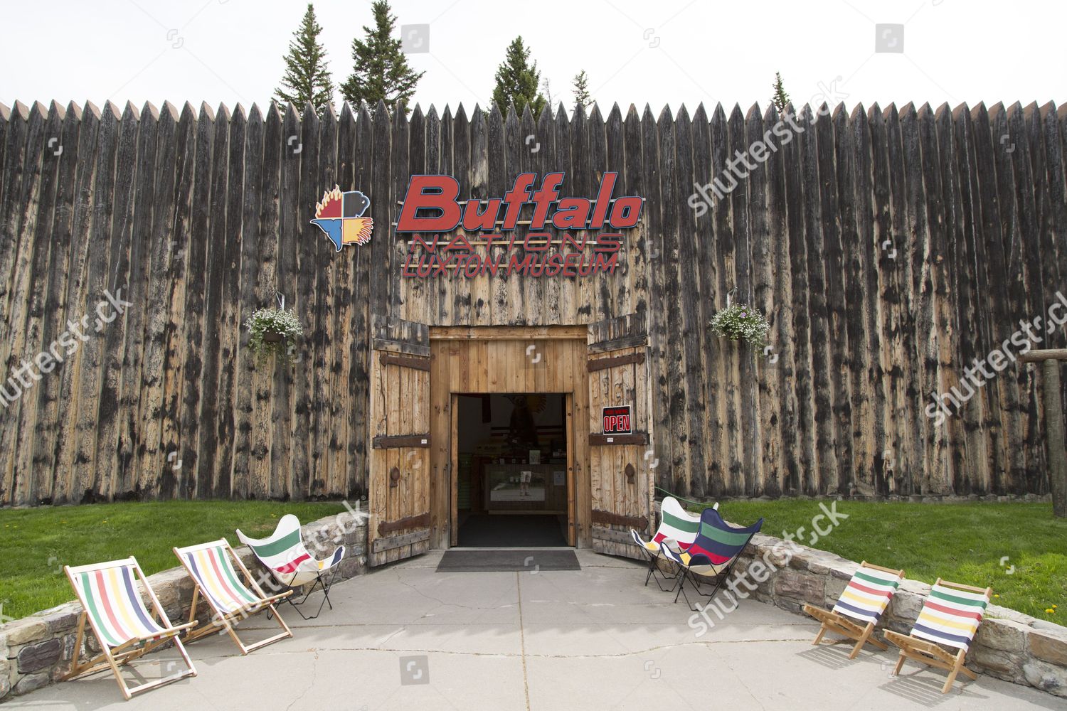 Entrance Buffalo Nations Luxton Museum Banff Editorial Stock Photo ...