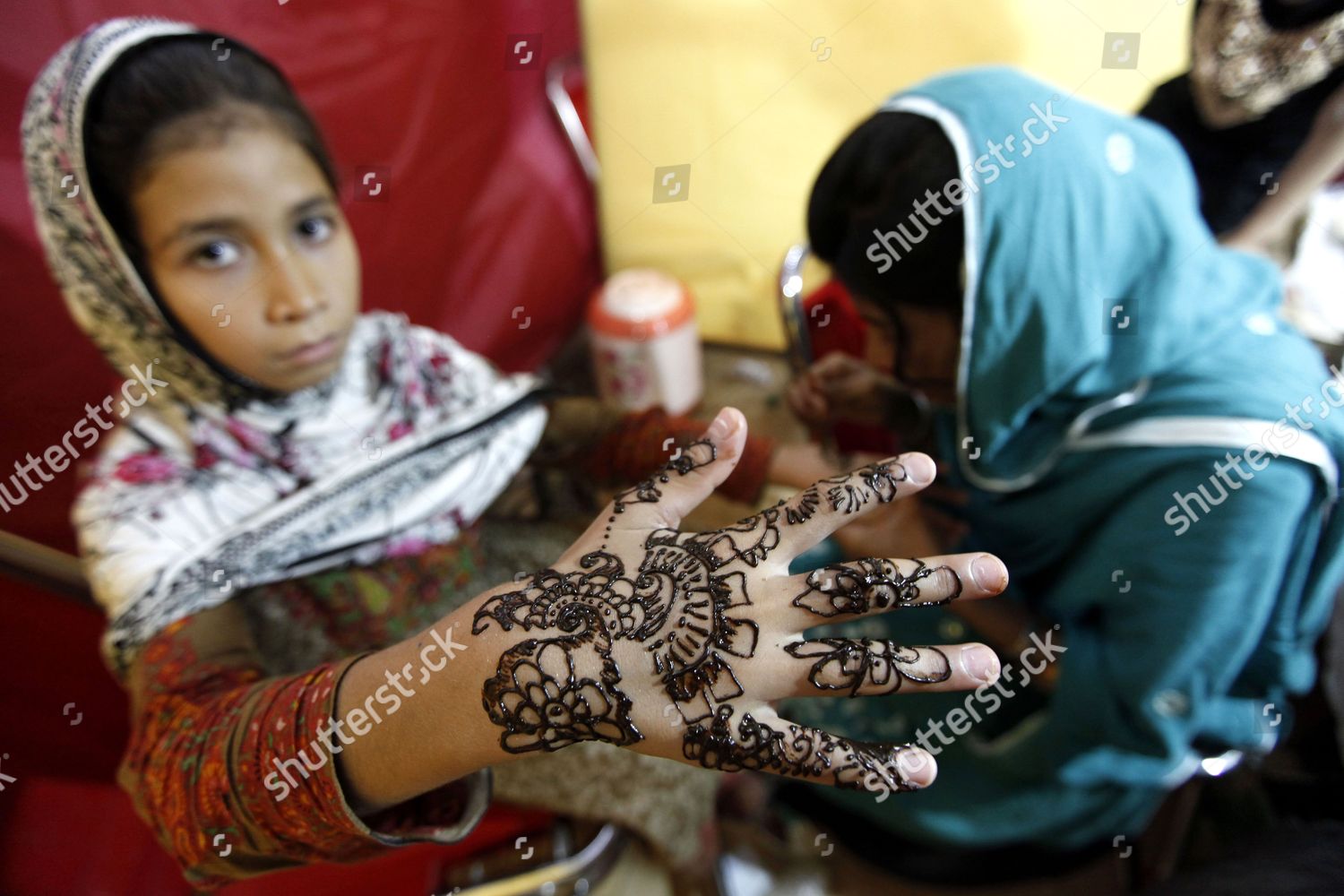 Pakistani Girl Extends Her Arm Show Editorial Stock Photo - Stock Image ...