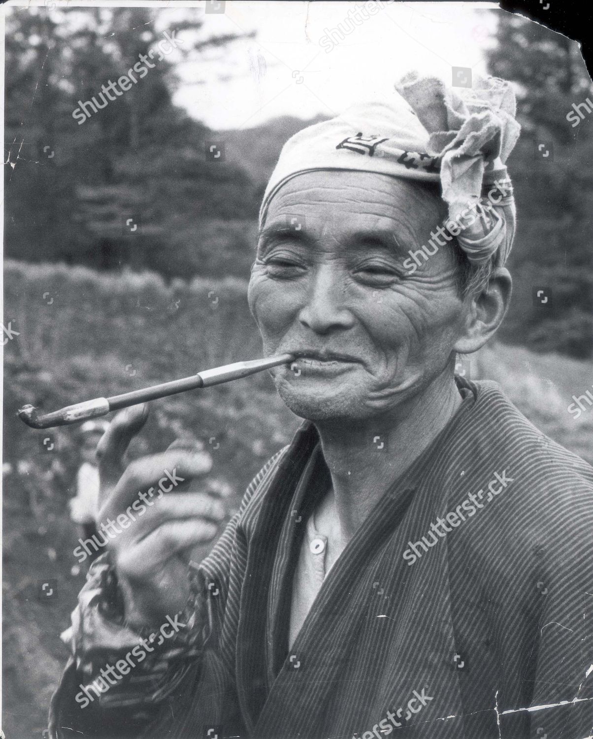 Japan Men 1959 Shows Old Peasant Editorial Stock Photo - Stock Image ...