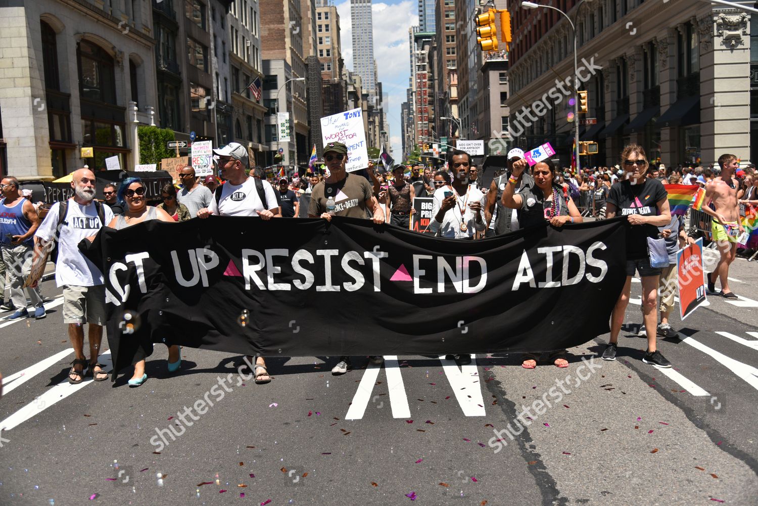 Lgbt Pride Parade Marches Down 5th Editorial Stock Photo - Stock Image ...